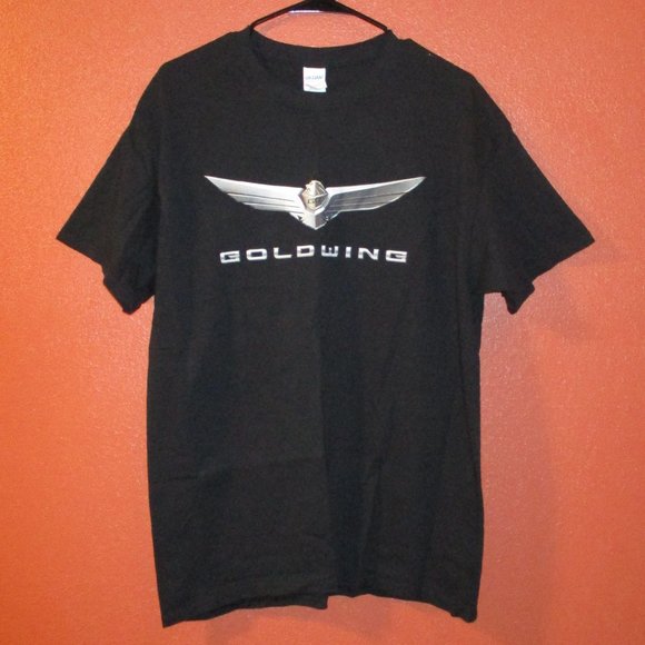Honda | Shirts | Honda Goldwing Men Large Black White Motorcycle Riding ...
